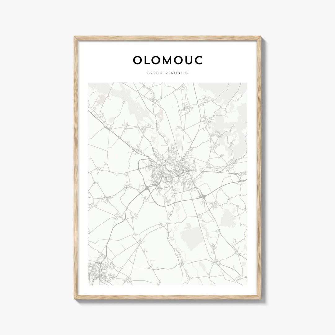Olomouc Map Poster, Olomouc Map Print, Olomouc Travel Wall Art, Olomouc ...