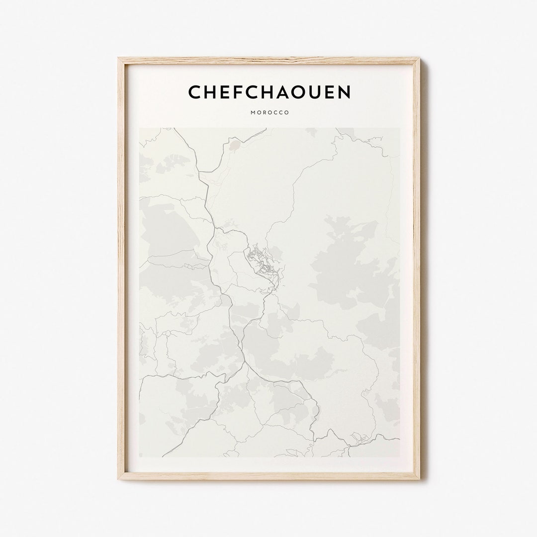 Chefchaouen Map Poster Chefchaouen Map Print Chefchaouen - Etsy