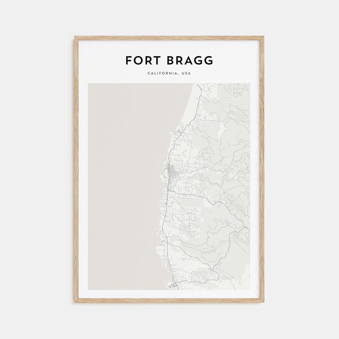 Fort Bragg Map Poster, Fort Bragg Map Print, Fort Bragg Travel Wall Art ...