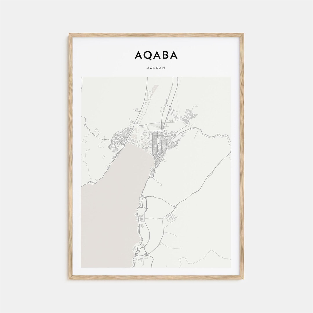 Aqaba Map Poster, Aqaba Map Print, Aqaba Travel Wall Art, Aqaba ...