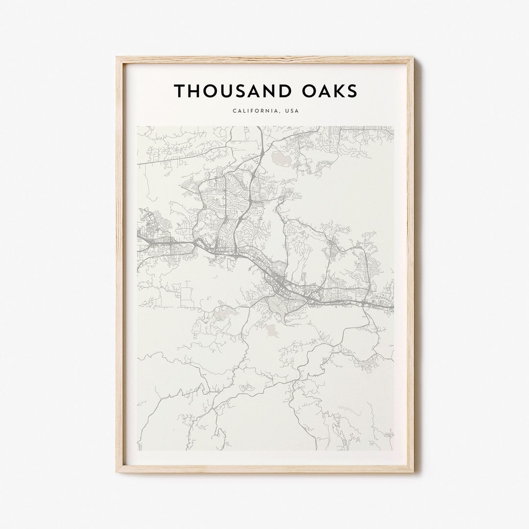 Thousand Bay Map Poster, Thunder Bay Map Print, Thunder Bay ...