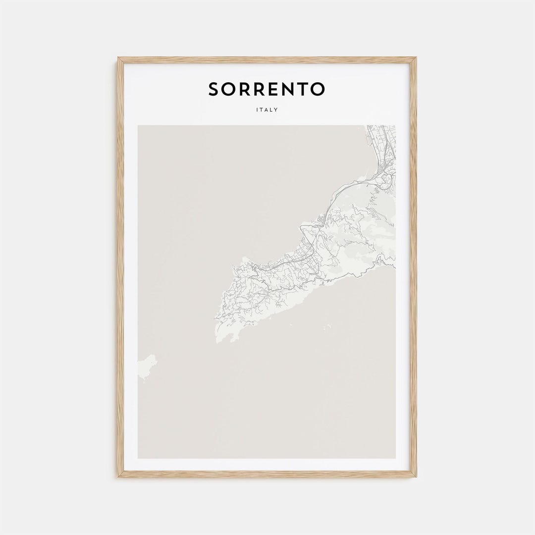 Sorrento Map Poster, Sorrento Map Print, Sorrento Personalized Map Art ...