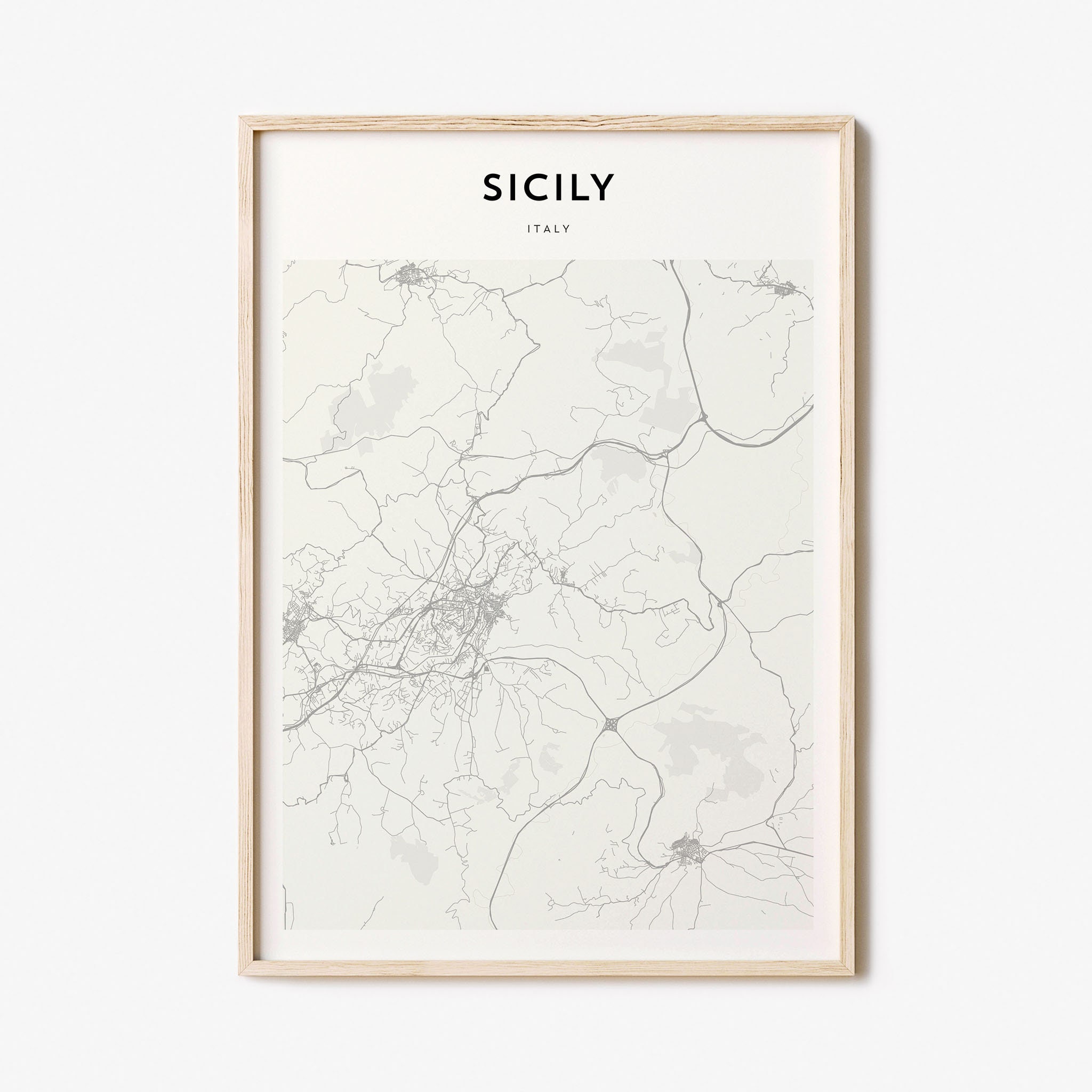 Sicily Map Poster, Sicily Map Print, Sicily Personalized Map Art ...