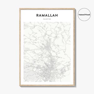 Ramallah Map Poster, Ramallah Map Print, Ramallah Travel Wall Art ...