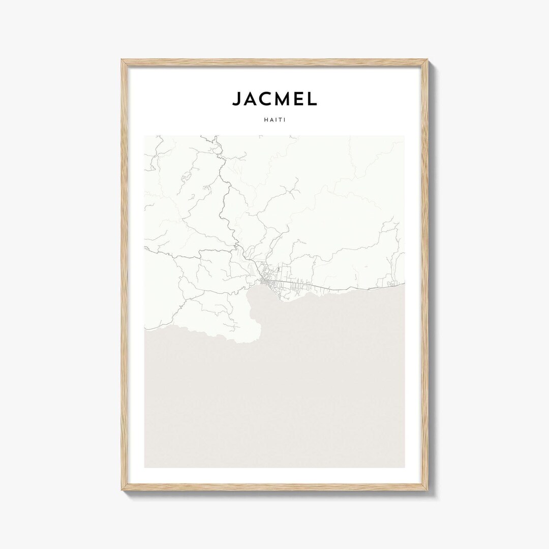 Jacmel Map Print, Haiti Poster, Caribbean Wall Art, Jacmel Custom ...