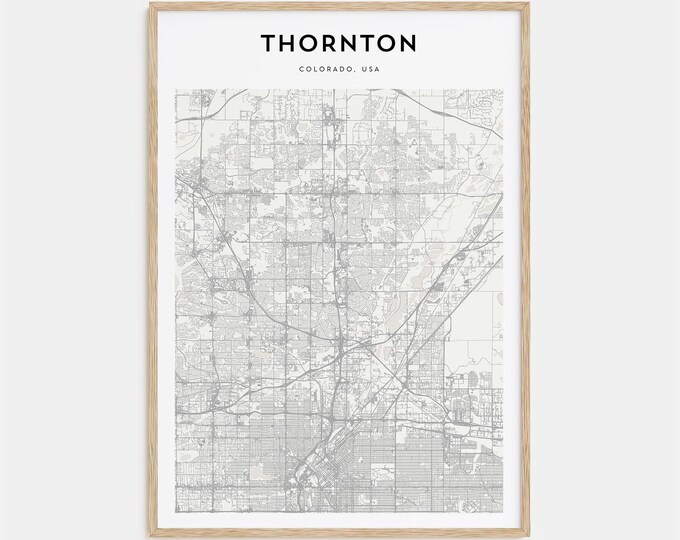 Thornton Map Print Minimalistic Wall Art Poster City Maps Scandinavian ...