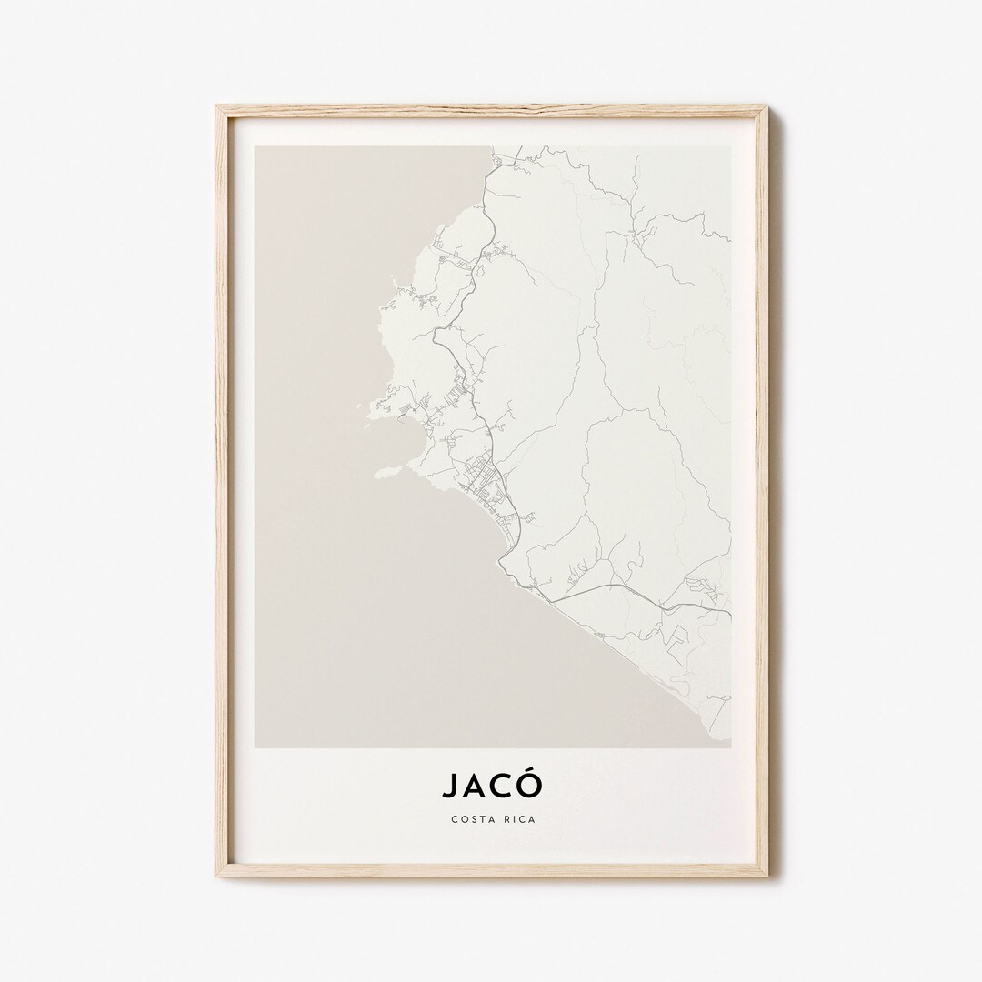 Map of Jaco Jaco Map Print Jaco Map Poster City Map Print - Etsy Finland
