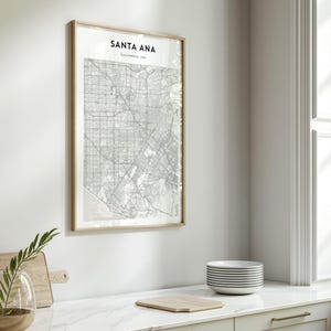 Santa Ana Map Poster, Santa Ana Map Print, Santa Ana Travel Wall Art ...