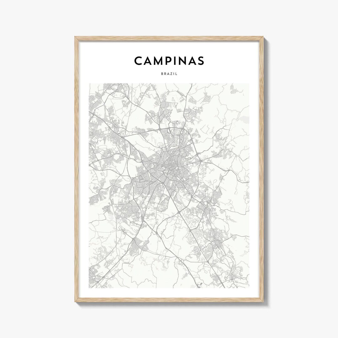 Campinas Map Poster: Brazil Travel Wall Art - Etsy