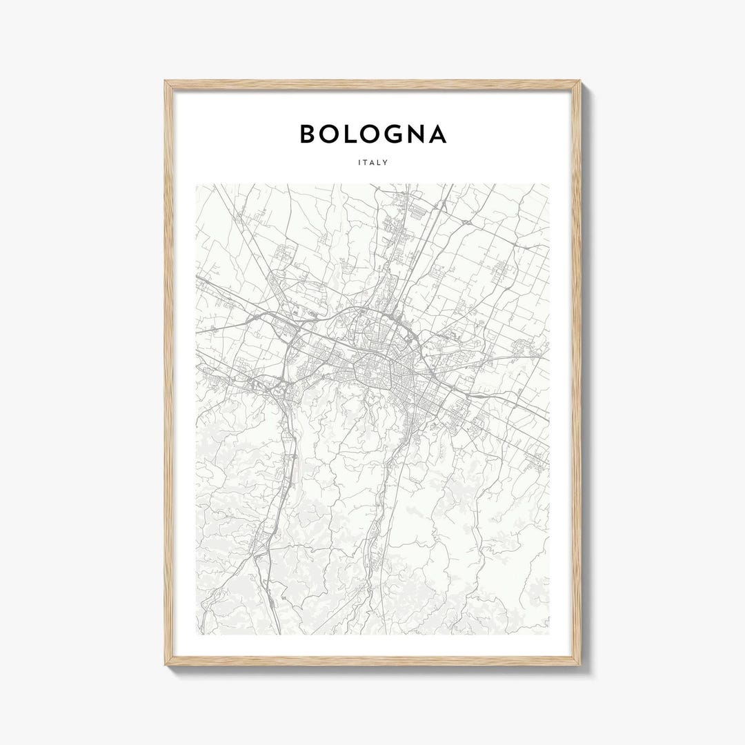 Bologna Map Poster, Bologna Map Print, Bologna Travel Wall Art, Bologna ...