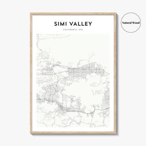 Simi Valley Map Poster, Simi Valley Map Print, Simi Valley Travel Wall ...
