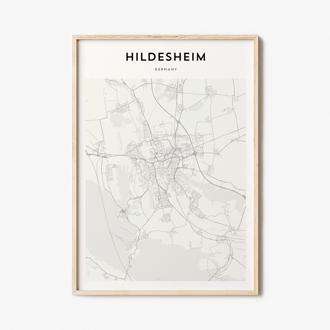 Hildesheim Map Poster, Hildesheim Map Print, Hildesheim Personalized ...
