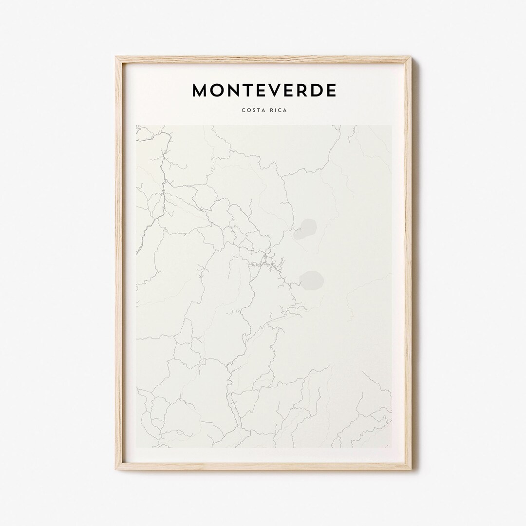 Monteverde Map Poster Monteverde Map Print Monteverde - Etsy