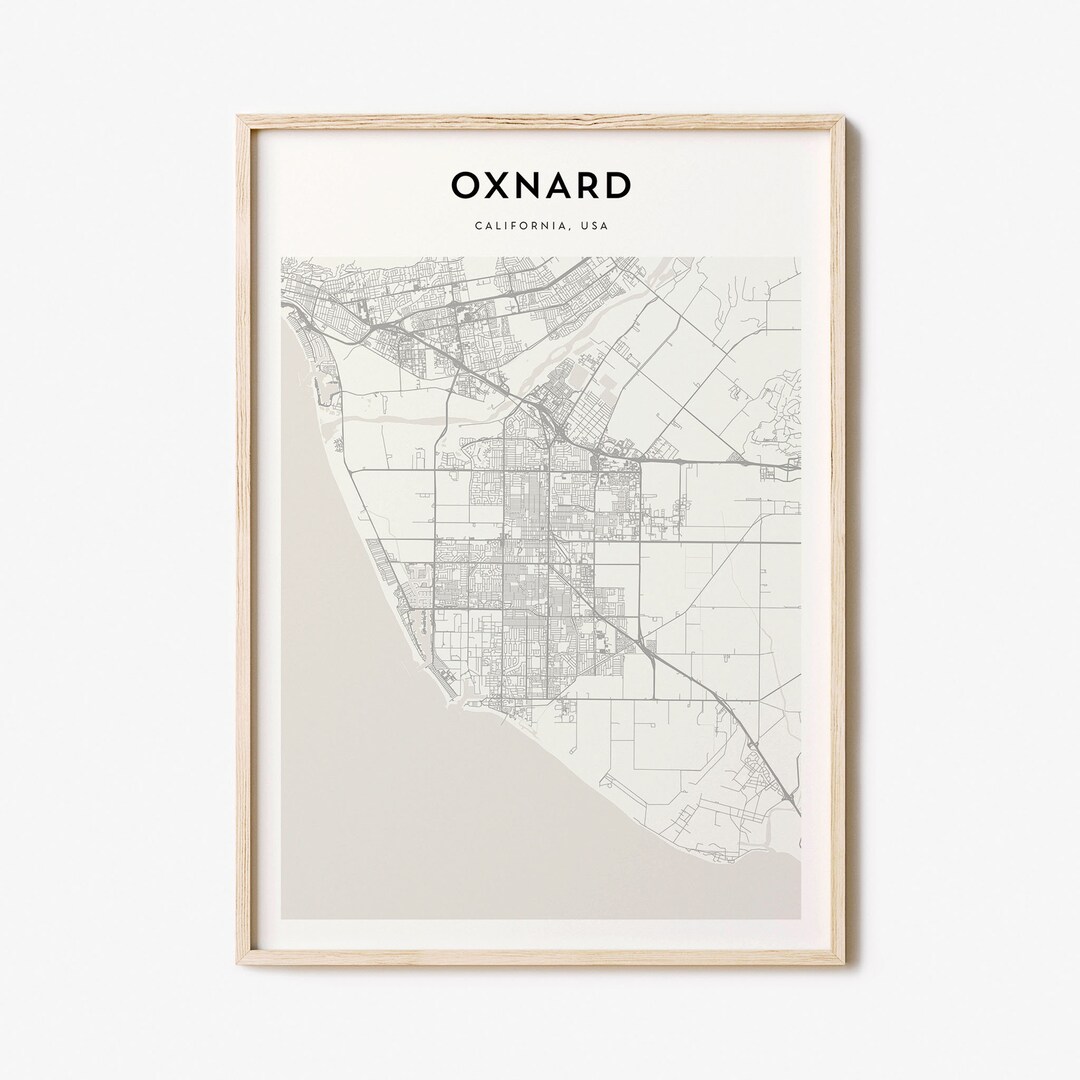 Oxnard Map Poster, Oxnard Map Print, Oxnard Personalized Map Art ...