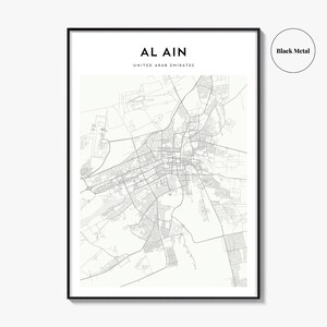 Al Ain Map Poster, Al Ain Map Print, Al Ain Travel Wall Art, Al Ain ...