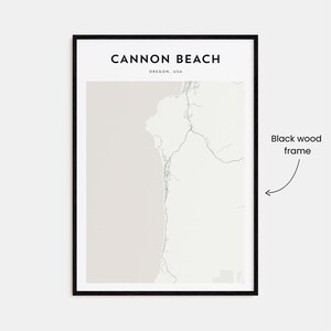 Cannon Beach Map Poster, Cannon Beach Map Print, Cannon Beach Travel ...