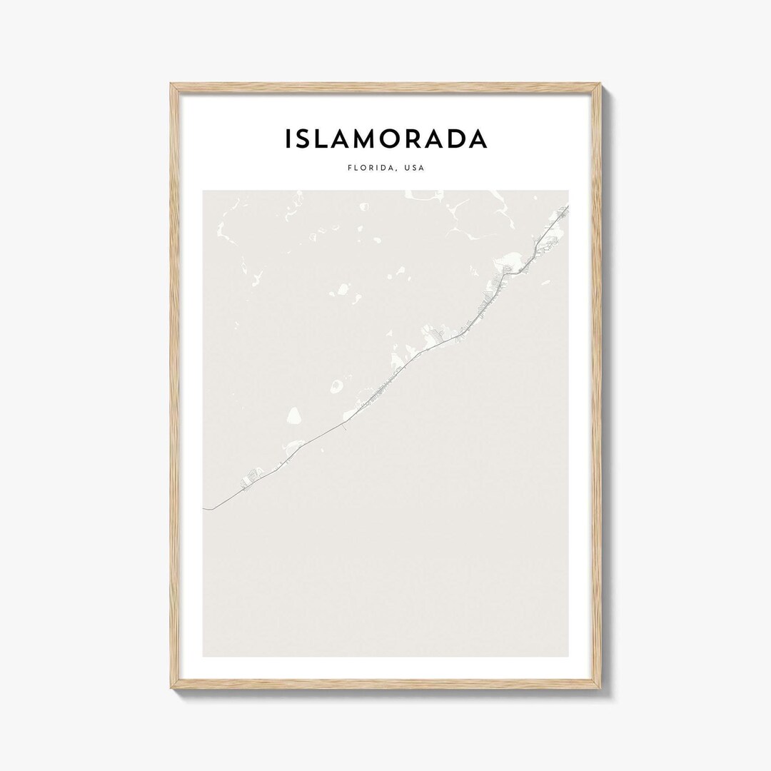 Islamorada Map Print, Florida Keys Poster, USA Wall Art, Islamorada ...