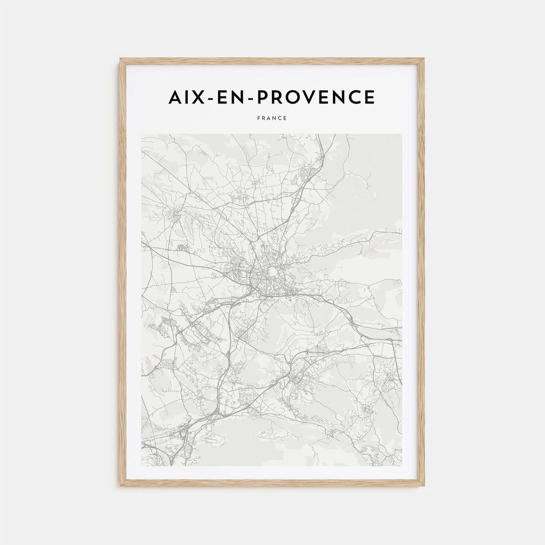 Aix-en-provence Map Poster, Aix-en-provence Map Print, Aix-en-provence ...