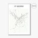 St George Map Poster, St George Map Print, St George Travel Wall Art ...