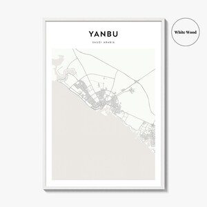 Yanbu Map Poster, Yanbu Map Print, Yanbu Travel Wall Art, Yanbu ...