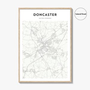 Doncaster Map Poster, Doncaster Map Print, Doncaster Travel Wall Art ...