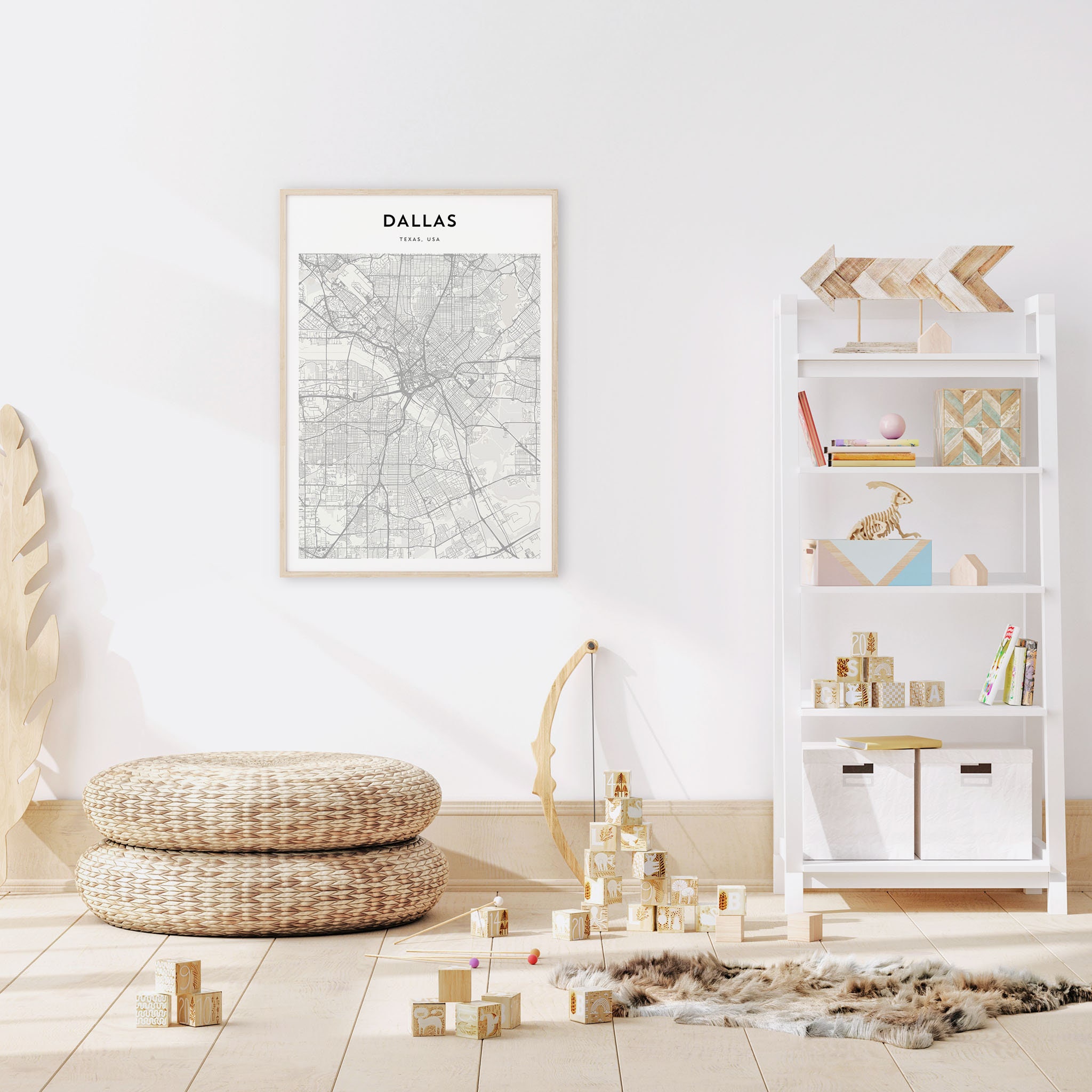 Dallas Map Poster, Dallas Map Print, Dallas Personalized Map Art ...