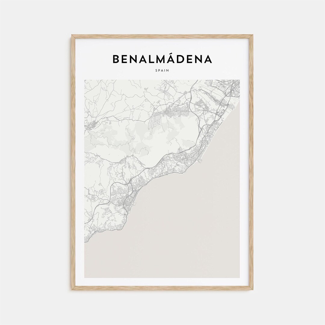 Benalmadena Map Poster, Benalmadena Map Print, Benalmadena Travel Wall ...