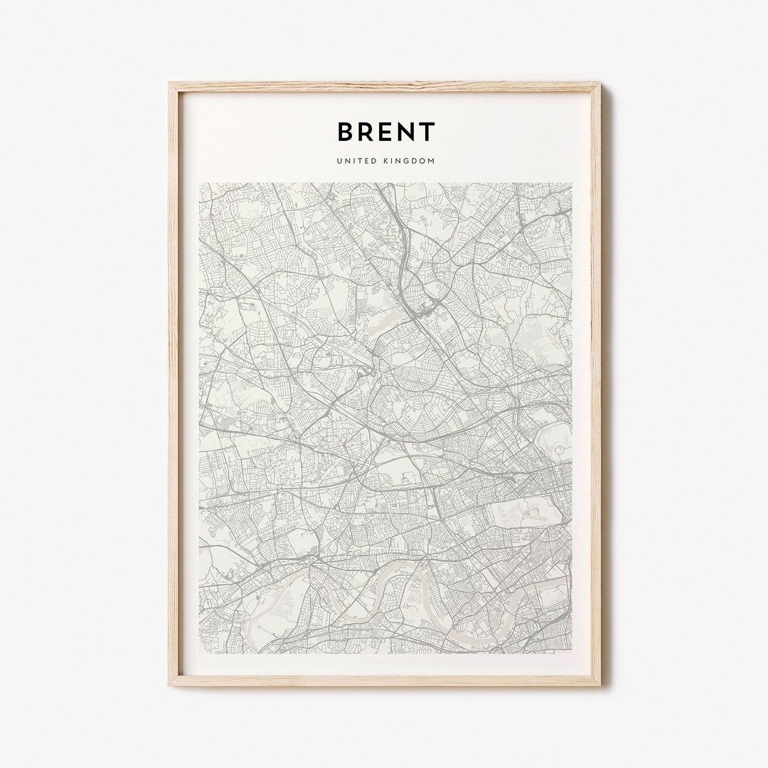 Brent Map Poster, Brent Map Print, Brent Personalized Map Art, Brent ...