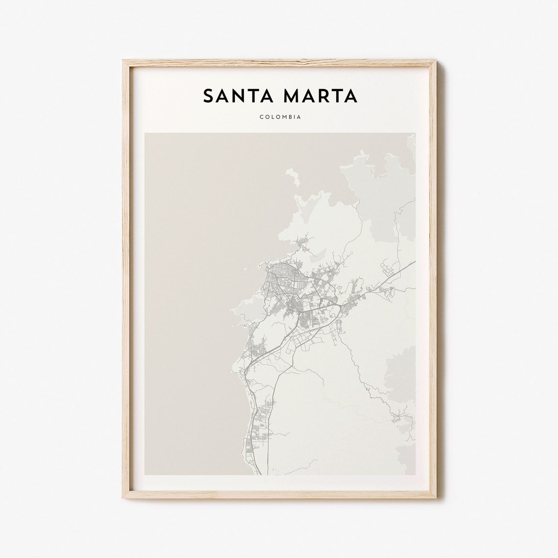 Santa Marta Map Poster, Santa Marta Map Print, Santa Marta Personalized ...