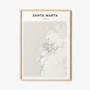 Santa Marta Map Poster, Santa Marta Map Print, Santa Marta Personalized ...