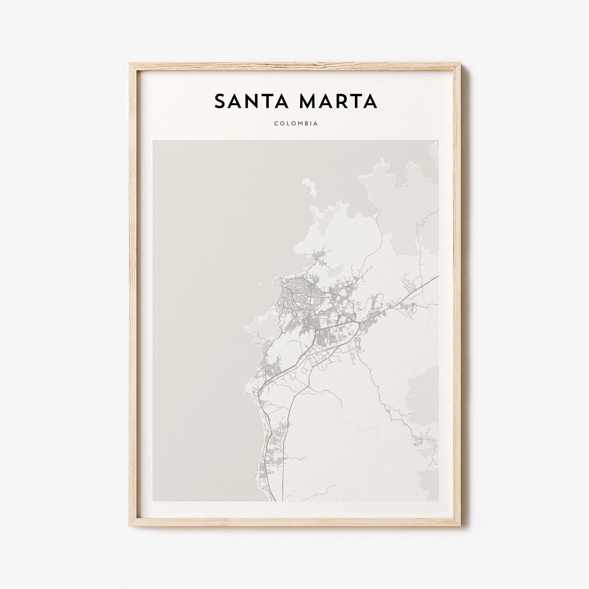 Santa Marta Map Poster, Santa Marta Map Print, Santa Marta Personalized ...