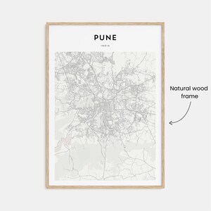 Pune Map Poster, Pune Map Print, Pune Travel Wall Art, Pune ...