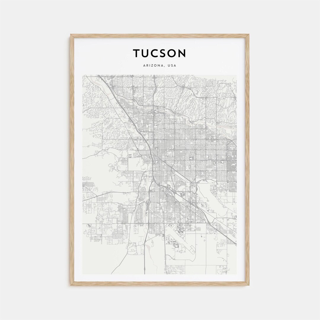 Tucson Map Poster, Tucson Map Print, Tucson Personalized Map Art ...