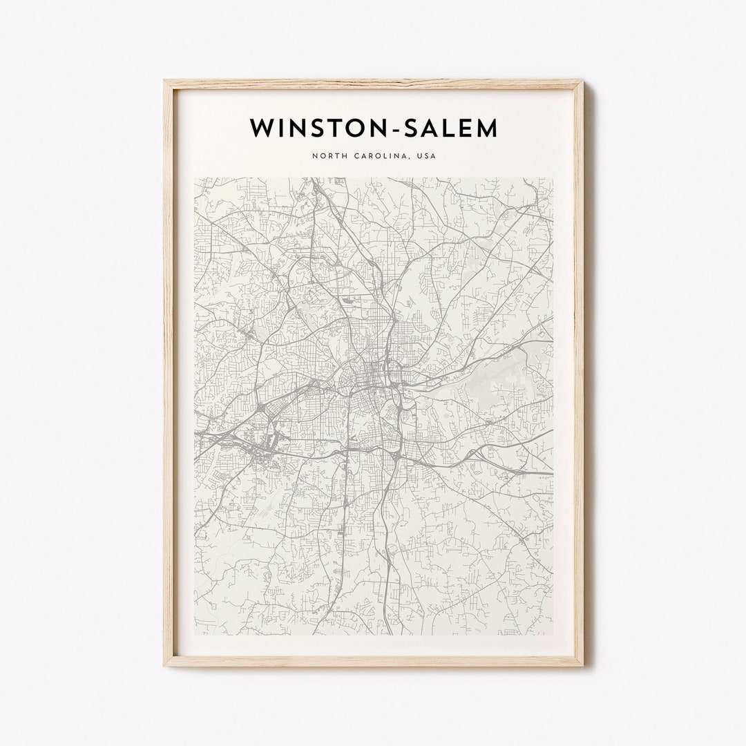 Winston Salem Map Poster, Winston Salem Map Print, Winston Salem ...