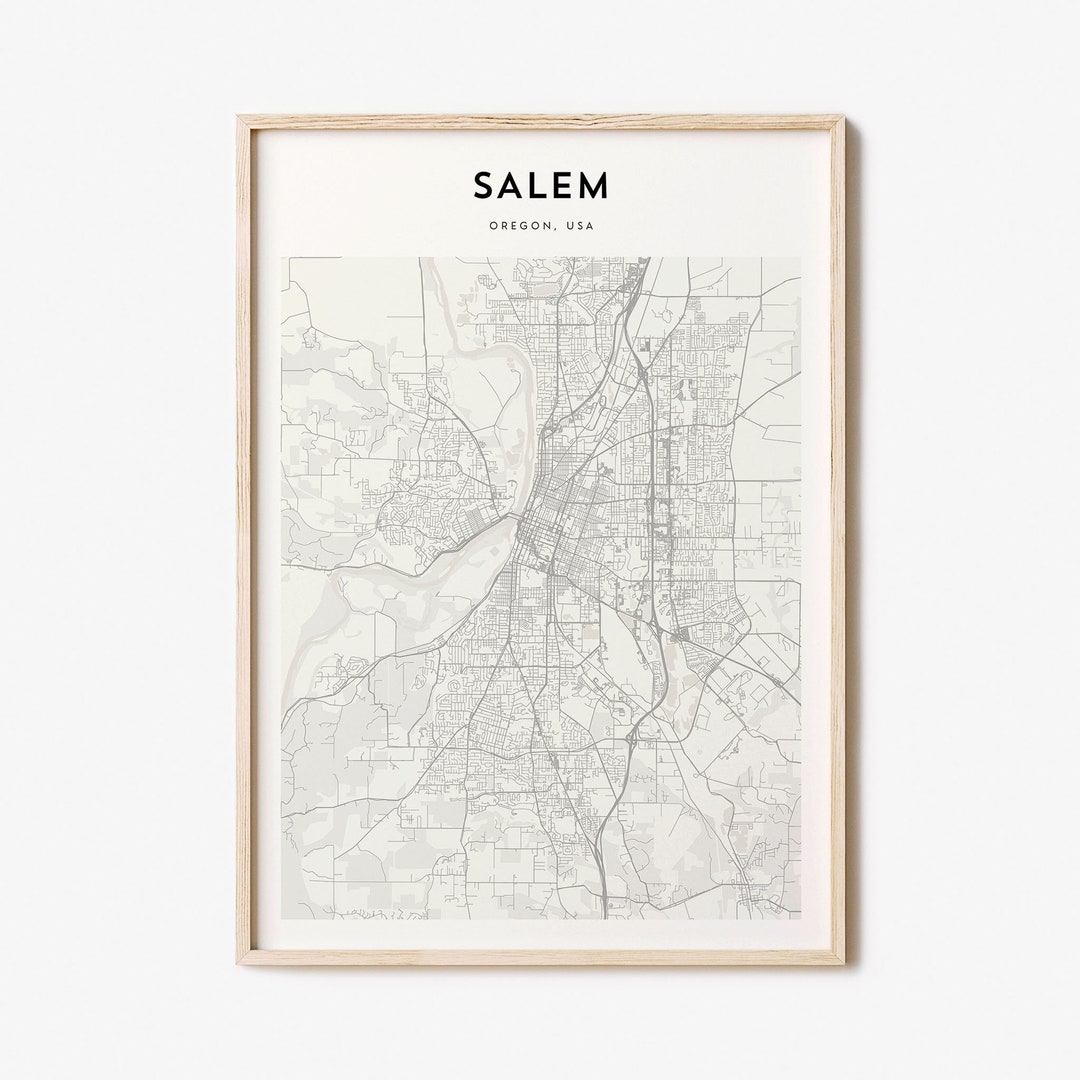 Salem Karte Poster, Salem Karte Druck, Salem personalisierte Karte ...