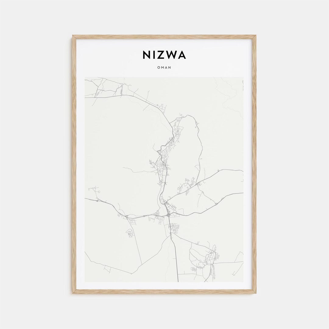 Nizwa Map Poster, Nizwa Map Print, Nizwa Personalized Map Art, Nizwa ...