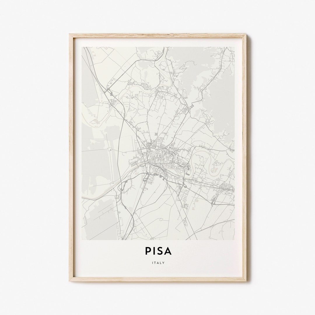 Map of Pisa Pisa Map Print Pisa Map Poster City Map Print - Etsy Hong Kong