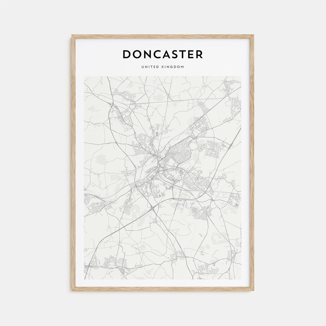 Doncaster Map Poster, Doncaster Map Print, Doncaster Personalized Map ...