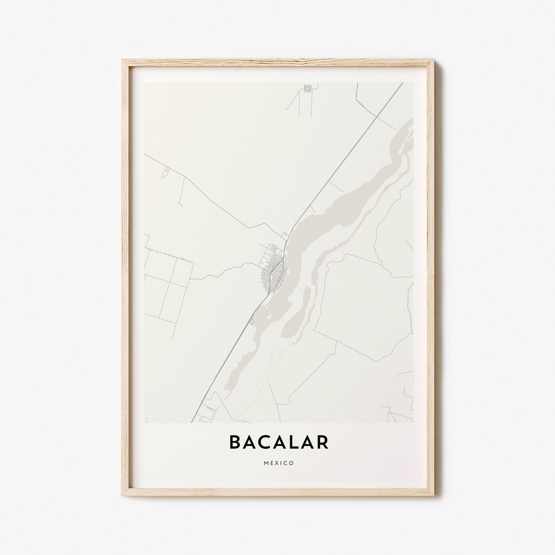 Map of Bacalar, Bacalar Map Print, Bacalar Map Poster, City Map Print ...