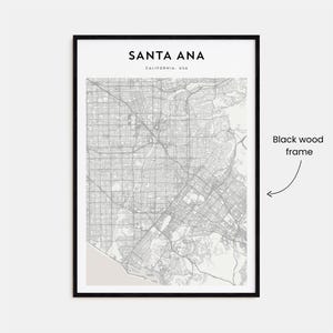 Santa Ana Map Poster, Santa Ana Map Print, Santa Ana Personalized Map ...