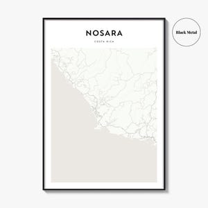 Nosara Map Poster, Nosara Map Print, Nosara Travel Wall Art, Nosara ...