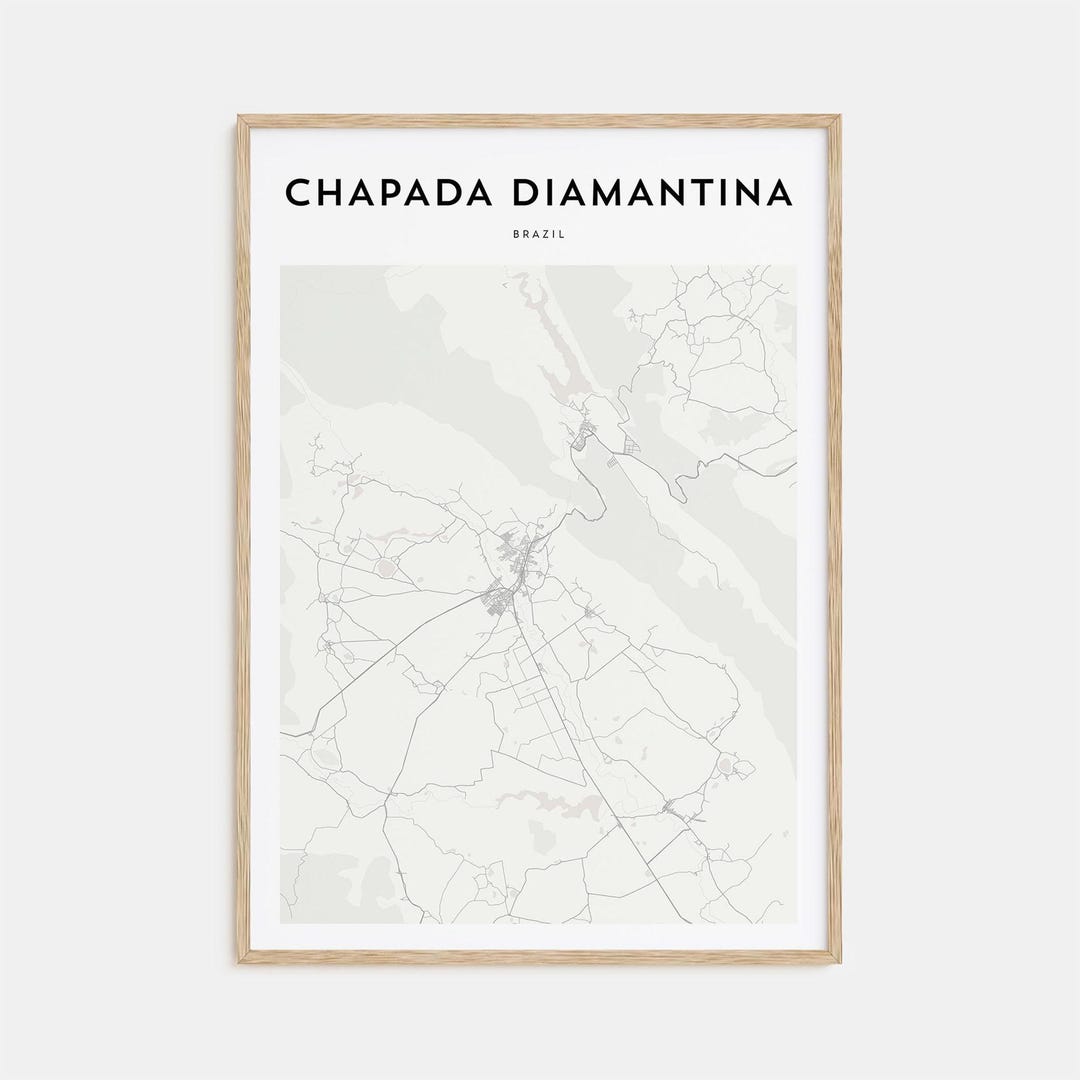 Chapada Diamantina Map Poster, Chapada Diamantina Map Print, Chapada ...