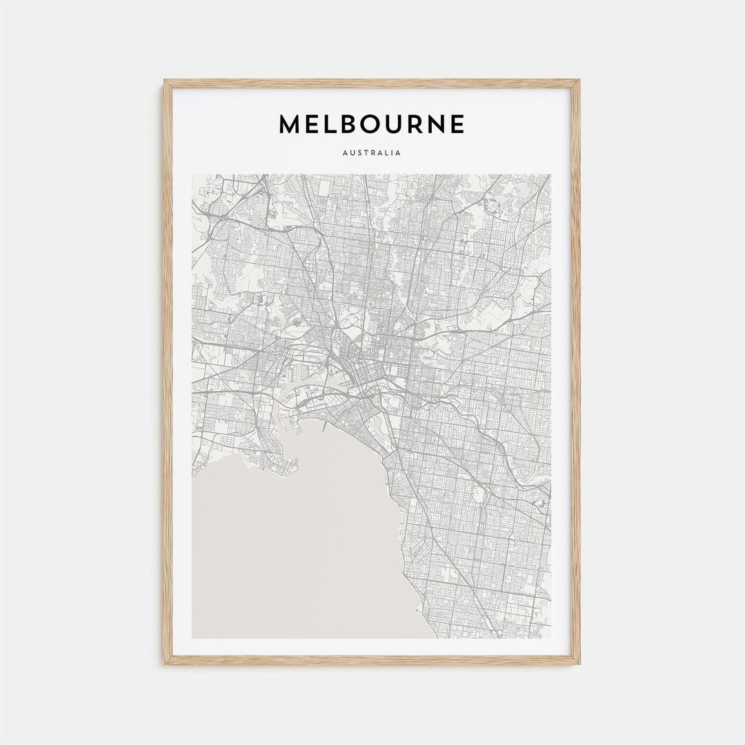 Melbourne Map Poster Australia, Melbourne Map Print, Melbourne ...