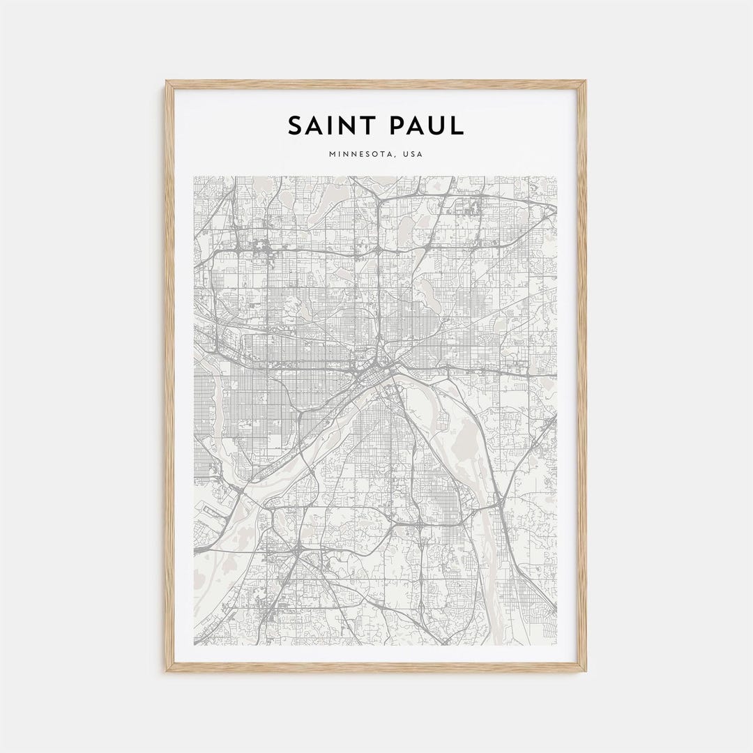 Saint Paul Map Poster, St Paul Map Print, Saint Paul Personalized Map ...