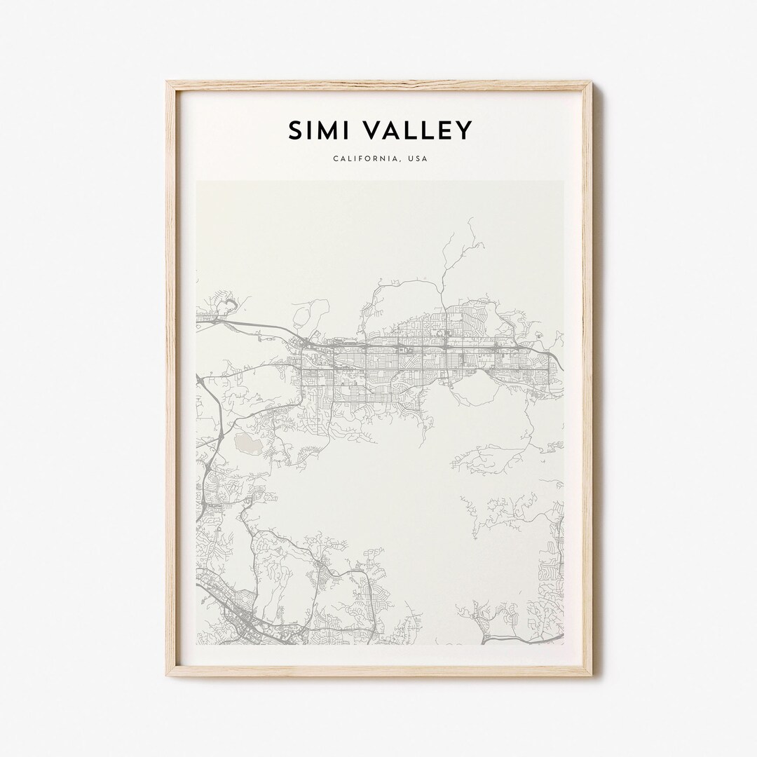 Simi Valley Map Poster, Simi Valley Map Print, Simi Valley Personalized ...