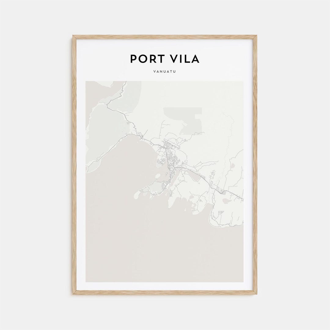 Port Vila Map Poster, Port Vila Map Print, Port Vila Travel Wall Art ...