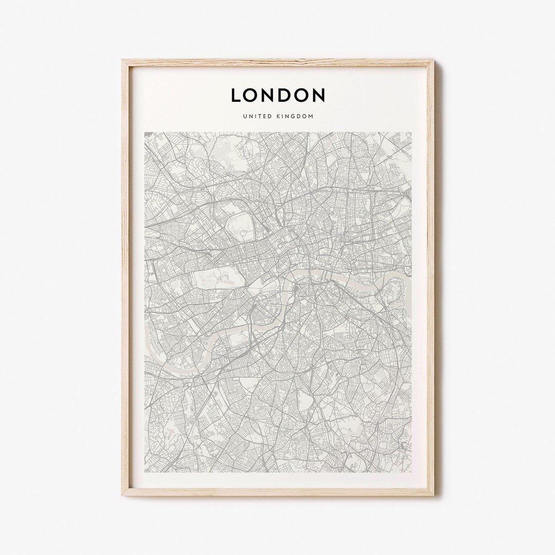 London Map Poster, London Map Print, London Personalized Map Art ...