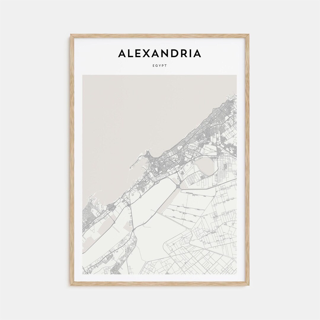 Alexandria Map Poster Egypt, Alexandria Map Print, Alexandria ...
