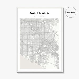 Santa Ana Map Poster, Santa Ana Map Print, Santa Ana Travel Wall Art ...