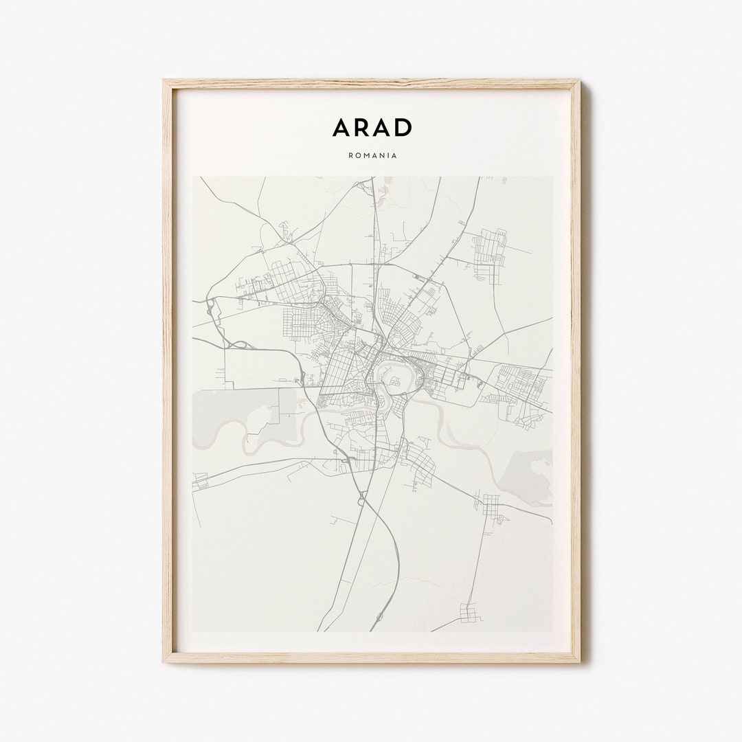 Arad Map Poster, Arad Map Print, Arad Personalized Map Art, Arad Wall ...